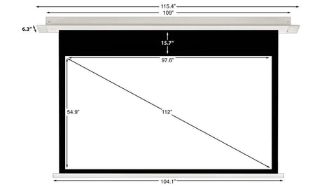 ceiling projector size